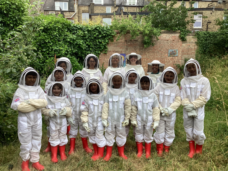 Campsbourne Primary School | Eco Club visit Greig City Academy’s Bee Hives